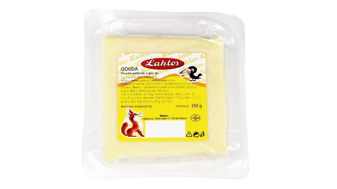 Laktos gouda 48%, bloček 250g - Laktos
